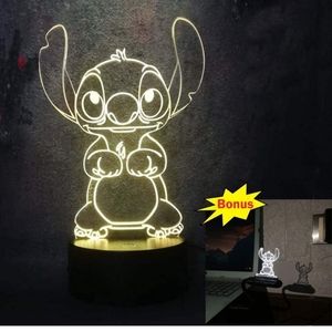 yan-tec | Other | 3d Visual Night Lights Stich Cartoon | Poshmark